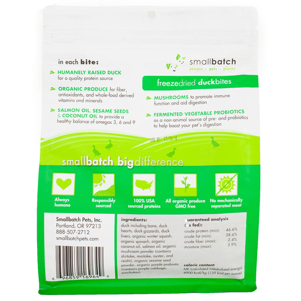 Smallbatch Freeze-Dried Duck Bites Dog & Cat Treats - 7oz – HEALTHY SPOT