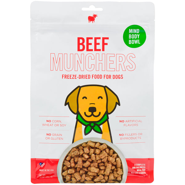 Mind Body Bowl Freeze-Dried Munchers Dog Beef 14 oz – HEALTHY SPOT