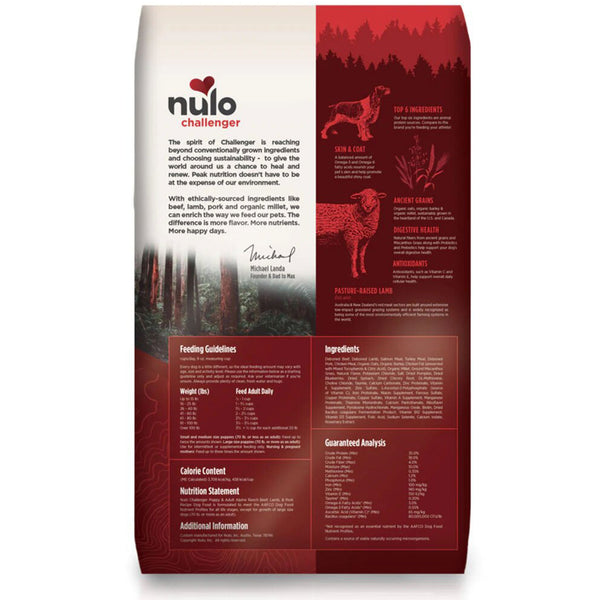 Nulo Challenger Alpine Ranch Beef, Lamb, & Pork Dog Food – HEALTHY SPOT