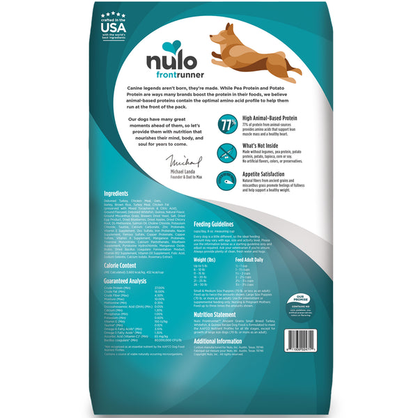 Nulo FrontRunner Small Breed Turkey & Whitefish Dog Food – HEALTHY SPOT