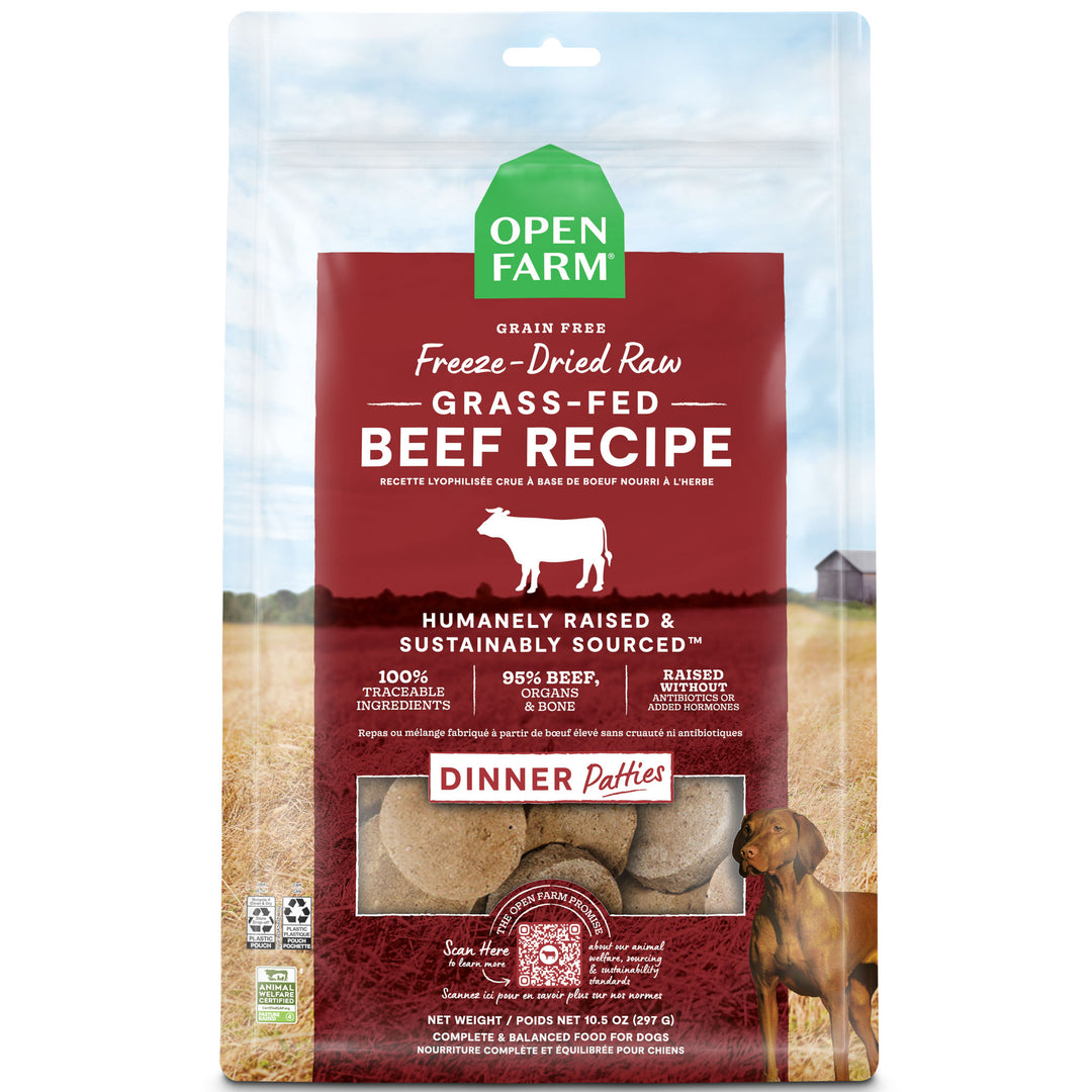 Open Farm Freeze-Dried Patties Dog Beef 17.5 oz – HEALTHY SPOT