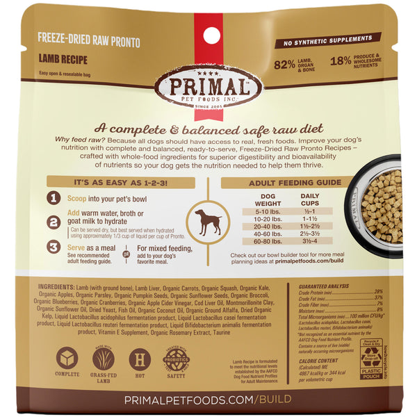 Primal Freeze-Dried Pronto Dog Lamb – HEALTHY SPOT