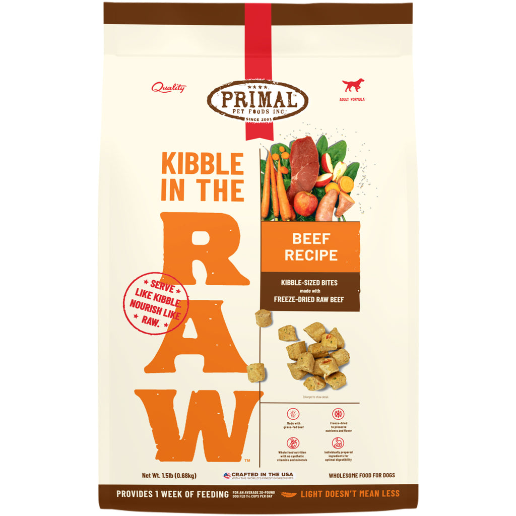 Primal Kibble in the Raw Beef Dog Food – HEALTHY SPOT
