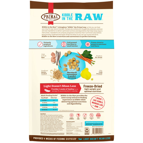 Primal Kibble in the Raw Fish & Pork Dog Food – HEALTHY SPOT