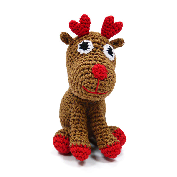 Dogo Pet Fashions Holiday Pawer Squeaky Toy Reindeer Rudolph Dog Toy ...