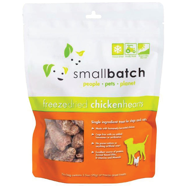 Smallbatch Freeze-Dried Chicken Heart Dog & Cat Treats - 3.5oz ...